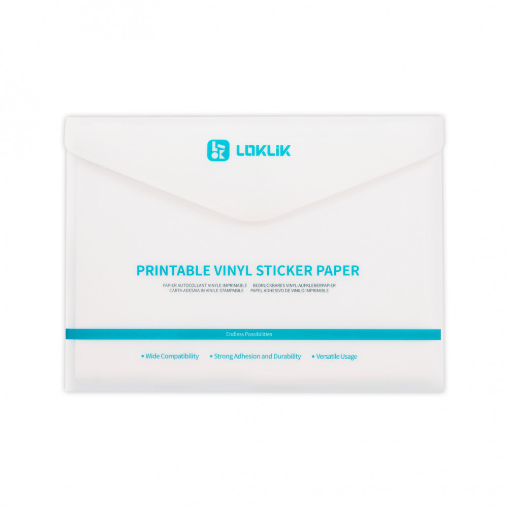 LOKLiK mattes bedruckbares Stickerpapier DIN A4 20 Blatt | plotterfolie ...