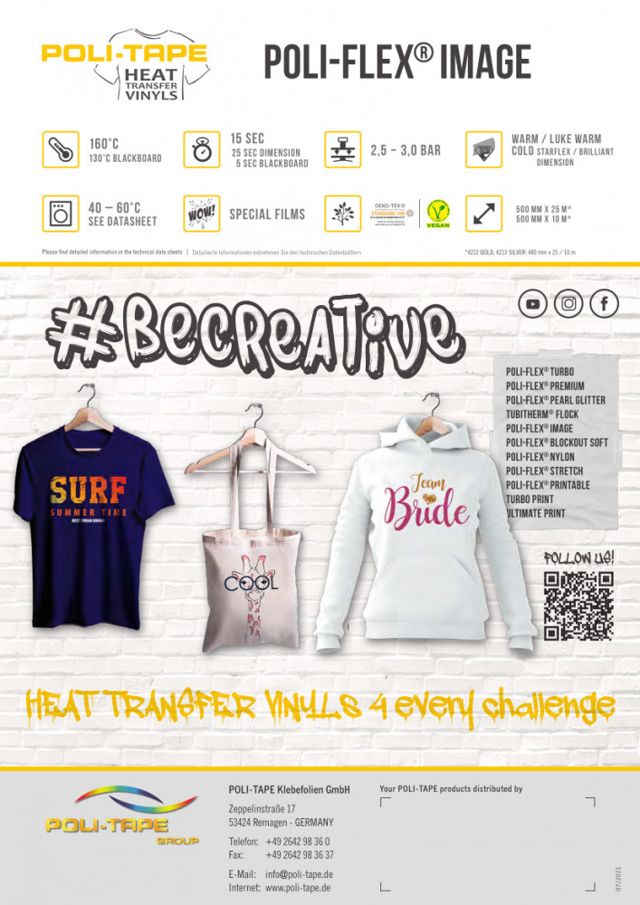 Poli-Flex Ultimate Print Soft 4031 Glänzend bedruckbare Flexfolie ...