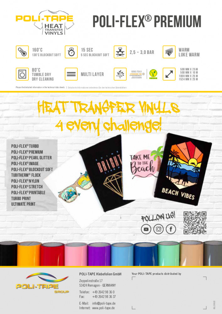Poli-Flex Premium Flexfolie | plotterfolie.de